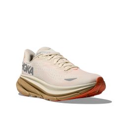 Laufschuh Hoka One One "CLIFTON 9 GORE-TEX", Damen, Gr. 40,5, eggshell, khaki, Synthetik, Textil, Schuhe Laufschuh, wasserdicht