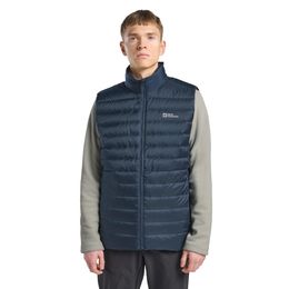 Daunenweste Jack Wolfskin "PILVI DOWN VEST M", Herren, Gr. XL (54/56), blau (midnightsky), Obermaterial: 100% POLYESTER. F&uuml;llung: 90% ENTENDAUNEN, 10% FEDER. Futter: 100% POLYESTER, Westen Daunenweste