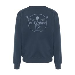 Sweatshirt Chiemsee, M&auml;dchen, Gr. 122/128, total eclipse, 80% Baumwolle, 20% Polyester, Rundhals, Sweatshirts Sweatshirt