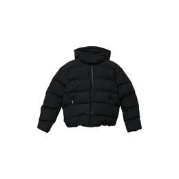 Steppjacke s.Oliver JUNIOR, Jungen, Gr. 146/152, schwarz, Web, Obermaterial: 100% Polyester. Futter: 100% Polyester, unifarben, bequem h&uuml;ftlang, Rundhals, Jacken Steppjacke, mit Kapuze, Winterjacke f&uuml;r Boys