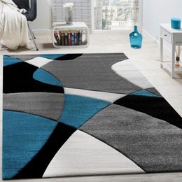 Teppich Paco Home "Diamond 664", blau (t&uuml;rkis), B:80cm H:15mm L:150cm, Kunstfaser, Teppiche, Teppich, 3D-Design, Kurzflor, 3D-Design, modernes geometrisches Muster