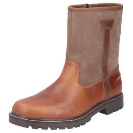 Winterstiefel Rieker, Herren, Gr. 41, braun (cognac, hellbraun), Leder, Veloursleder, Schuhe Winterstiefel, Winterboots, Rieker-TEX, mit Innenrei&szlig;verschluss, schmale Form