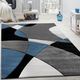 Teppich Paco Home "Diamond 664", blau (t&uuml;rkis), B:160cm H:15mm L:230cm, Kunstfaser, Teppiche, Teppich, 3D-Design, Kurzflor, 3D-Design, modernes geometrisches Muster