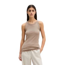 Marc O'Polo Tanktop MARC O'POLO, Damen, Gr. M, earthy taupe, Jersey, Obermaterial: 100% Baumwolle, regular fit, Rundhals, Tops Tanktop