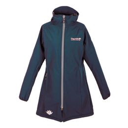 Softshellmantel DEPROC Active "Grizzly Peak Women", Damen, Gr. 44L, blau, 96% Polyester; 4% Elasthan, mit verstellbarem Klettverschluss, M&auml;ntel Softshellmantel, auch in Gro&szlig;en Gr&ouml;&szlig;en erh&auml;ltlich