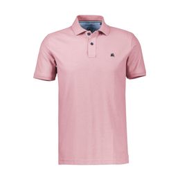 Poloshirt Lerros, Herren, Gr. XL, vivid rose, Single Jersey, Obermaterial: 60% Baumwolle, 40% Polyester, unifarben, normal h&uuml;ftbedeckend, Rundhals, Shirts Poloshirt, mit Logo-Stickerei, kurzarm