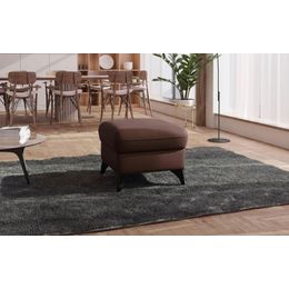 Sit & More Polsterhocker SIT & MORE "Astoria", braun (dunkelbraun), B:63cm H:48cm T:74cm, 100% Polyester, Hocker, Polsterhocker, Passend zur "Astoria"-Serie