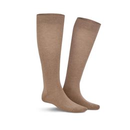 Kniestr&uuml;mpfe Kunert "RICHARD", Herren, Gr. 39-42, beige, meliert, Obermaterial: 98% Baumwolle, 2% Elasthan, normal, Socken Kniestr&uuml;mpfe, druckfreier Komfortbund