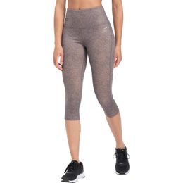 Trainingstights Energetics "DA.-TIGHT 3/4 KAPINEM 3/4 II W", Damen, Gr. L, N-Gr, aop,, braun smoke, ant, Obermaterial: 73% Polyester, 27% Elasthan, Hosen Trainingstights, 3/4-L&auml;nge, sportlicher Stil
