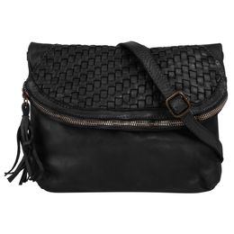 Umh&auml;ngetasche Samantha Look, Damen, Gr. B/H/T: 32cm x 25cm x 4cm onesize, schwarz, Leder, Taschen Umh&auml;ngetasche, echt Leder, Made in Italy