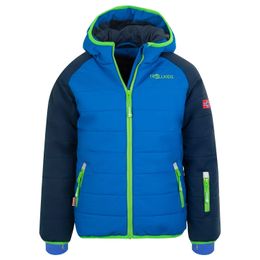 Winterjacke Trollkids "KIDS HAFJELL SNOW JACKET PRO", M&auml;dchen, Gr. 116, gr&uuml;n (navy, med blau, gr&uuml;n), Web, Obermaterial: 100% Polyester. Futter: 100% Polyester. Wattierung: 100% Polyester, normal, hoch geschlossener Ausschnitt, Raglan&auml;rmel eingefasste Kante, Jacken Winterjacke, f&uuml;r Kinder und Jugendliche, mit Kapuze, winddicht, wasserabweisend
