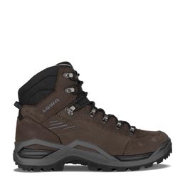 Wanderschuh Lowa "RENEGADE EVO LL MID", Herren, Gr. 42, dunkelbraun, schwar, Leder, Schuhe Wanderschuh, aus Leder und mit Vibram Sohle
