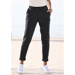 Jogger Pants Vivance, Damen, Gr. 34, N-Gr, schwarz, Jersey, Obermaterial: 79% Polyester, 19% Viskose, 2% Elasthan, unifarben, figurumspielend kn&ouml;chelfrei, Hosen Jogger Pants, mit praktischen Eingrifftaschen, Schlupfhose, casual-chic, Topseller