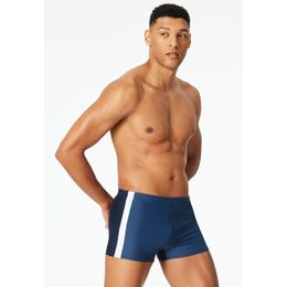 Badepants Schiesser "Ocean Swim", Damen, Gr. 8, N-Gr, 800, blau, Single Jersey, Obermaterial: 82% Polyamid, 18% Elasthan, Badehosen Badepants, Bund mit Kordel und seitliche Kontraststreifen