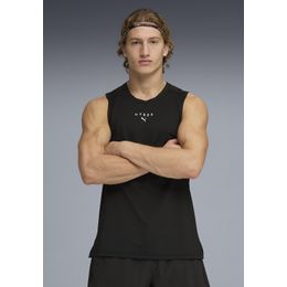 Tanktop Puma "M X HYROX DRYELITE TRAINING TANK", Herren, Gr. 3XL, Puma schwarz, Jersey, Obermaterial: 92% Polyester, 8% Elasthan, regular fit normal, Rundhals, Tops Tanktop, &auml;rmelloses Design, sportlicher Stil, Rundhalsausschnitt