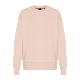Sweatshirt BOSS Orange "Eteia Premium Damenmode", Damen, Gr. XS, light, pastel pink 684, Strick, Obermaterial: 100% Baumwolle, unifarben, oversize, Rundhals, B&uuml;ndchen, Sweatshirts Sweatshirt, oversized, Rundhals, mit BOSS Logo