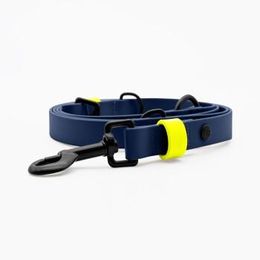 THE DOG IDEA Biothane Hundeleine Navy neon gelb M