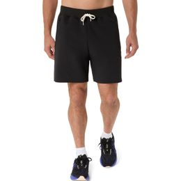 Trainingsshorts asics "HERITAGE 7IN SHORT", Herren, Gr. M, N-Gr, performance schwarz, Obermaterial: 65% Baumwolle, 28% Polyester, 7% Elasthan, Hosen Trainingsshorts