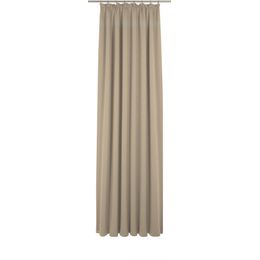Vorhang WIRTH "Wiessee", beige (natur), B:150cm H:315cm, Baumwolle, Leinen, Modal, Gardinen, Vorhang, nach Ma&szlig;