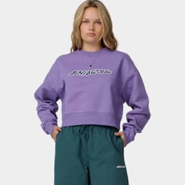 Sweatshirt Santa Cruz "KELP STRIP CREW", Damen, Gr. XS (6), lila haze, Obermaterial: 80% Baumwolle, 20% Polyester, angesetztes B&uuml;ndchen, Sweatshirts Sweatshirt, f&uuml;r Erwachsene, sportlicher Stil, mit Komfort und Bewegungsfreiheit