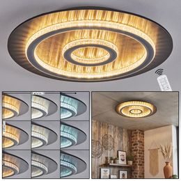 hofstein Lidor Deckenleuchte LED Anthrazit, Grau, Schwarz, 1-flammig, Fernbedienung