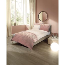 Bettw&auml;sche Kaeppel "Deluxe", orange (pfirsich), B/L: 155cm x 220cm, 1 Stk., 1 Stk., Mako-Satin, B/L: 80cm x 80cm, 2 Stk., Mako-Satin, Obermaterial: 100% Baumwolle, Bettw&auml;sche, Bettw&auml;sche, Paisleymuster