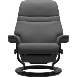 Relaxsessel stressless "Sunrise", grau (grau batick), B:88cm H:103cm T:78cm, Leder BATICK: BATICK ist ein leicht korrigiertes, durchgef&auml;rbtes und genarbtes M&ouml;belleder, bei dem die meisten Unebenheiten und Spuren in der Regel entfernt wurden.;Leder PALOMA: PALOMA ist ein durchgef&auml;rbtes Semianilin-M&ouml;belleder mit nat&uuml;rlicher Narbung.;ROHLEDER Stoff Q2 FARON: Ein fester zuverl&auml;ssiger Boucl&eacute; mit einem 