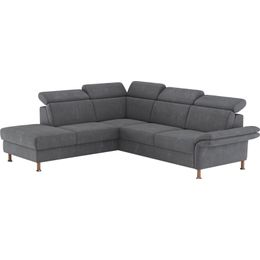 Ecksofa Home Affaire "Calypso L-Form", grau (anthrazit), B:259cm H:85cm T:227cm, 100% Polyester, Sofas, Ecksofa, mit Relaxfunktion motorisch im Sofa 2,5- Sitzer