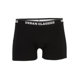 Boxershorts Urban Classics "Urban Classics Herren Boxer Shorts 5-Pack", Herren, Gr. L, 1 Stk., ban.aop, brandunkelaop, cha, blk, wht, 95% Baumwolle, 5% Elasthan, Unterhosen
