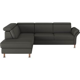 Ecksofa Home Affaire "Calypso L-Form", grau (anthrazit), B:259cm H:85cm T:227cm, 100% Polyester, Sofas, Ecksofa, mit Relaxfunktion motorisch im Sofa 2,5- Sitzer