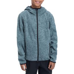 Fleecejacke McKINLEY "Fleece-Jacke Choco FZ HD FL B", Jungen, Gr. 128, melange, blau2, Obermaterial: 100% Polyester, Jacken Fleecejacke