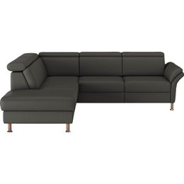 Ecksofa Home Affaire "Calypso L-Form", grau (anthrazit), B:259cm H:85cm T:227cm, 100% Polyester, Sofas, Ecksofa, mit Relaxfunktion motorisch im Sofa 2,5- Sitzer