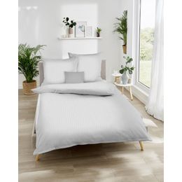 Bettw&auml;sche Kaeppel "Mood", silber, B/L: 155cm x 220cm, Edel-K&ouml;per-Flanell, B/L: 80cm x 80cm, 2 Stk., Edel-K&ouml;per-Flanell, Obermaterial: 100% Baumwolle, Bettw&auml;sche, Bettw&auml;sche