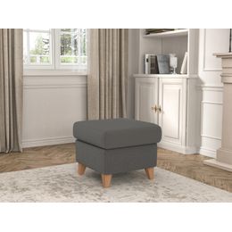 Sit & More Stauraumhocker SIT & MORE "Visby", grau, B:58cm H:48cm, Hocker, Stauraum, auch erh&auml;ltlich mit Wasser zu reinigendem "Soft clean" Bezug