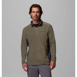 Fleecepullover Columbia "KLAMATH RANGE II HALF ZIP", Herren, Gr. S, gr&uuml;n (stone gr&uuml;n, shark), Fleece, Obermaterial: 100% Polyester, abgesteppt, Sweatshirts Fleecepullover, f&uuml;r Outdoor-Abenteuer und Wandern, atmungsaktiv, schnell trocknend