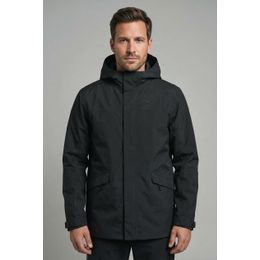 Sch&ouml;ffel Regenjacke SCH&Ouml;FFEL "CIRC Jacket Style Smue MEN", Herren, Gr. 52, schwarz, Web, Obermaterial: 100% Polyester, unifarben, Basic Po-bedeckend, mit Druckkn&ouml;pfen,verstellbar, Jacken Regenjacke, sportlicher Stil, mit VENTURI Membrane, wasserdicht, atmungsaktiv