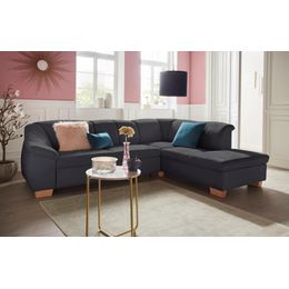 Sit & More Ecksofa SIT & MORE "Santo L-Form", grau (anthrazit), B:272cm H:82cm T:206cm, Sofas, Ecksofa, mit Federkern, wahlweise mit Bettfunktion und Stauraum