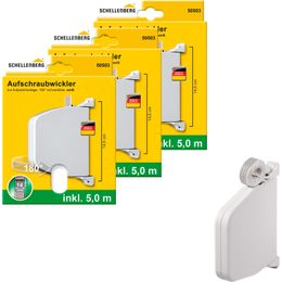 Aufputz-Gurtwickler Schellenberg "Aufschraubwickler f&uuml;r das Rollladensystem Mini", wei&szlig;, B:22cm H:15,9cm, Gurtwickler, schwenkbar, mit vormontiertem Rollladengurtband, braun oder wei&szlig;