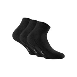 Sneakersocken Rohner Socks "Socken Sneaker Plus 3er Pack 3er Pack", Damen, Gr. 43-46, schwarz, Obermaterial: 75% Baumwolle CO. 23% Polyamid PA. 2% Elasthan EL., Socken Sneakersocken