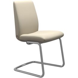 Polsterstuhl stressless "Laurel", beige (cream batick, schwarz matt), B:53cm H:92cm T:59cm, Leder BATICK: BATICK ist ein leicht korrigiertes, durchgef&auml;rbtes und genarbtes M&ouml;belleder, bei dem die meisten Unebenheiten und Spuren in der Regel entfernt wurden., St&uuml;hle, Polsterstuhl, Low Back, Gr&ouml;&szlig;e L, mit Beinen aus Stahl in Schwarz matt