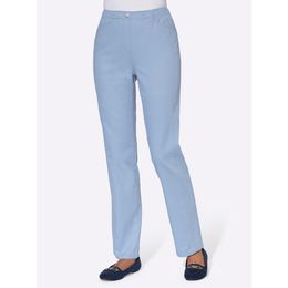 Schlupfjeans Classic Basics, Damen, Gr. 255, Extrakurzgr&ouml;&szlig;en, blau (bleu), 96% Baumwolle, 4% Elasthan, unifarben, lang, Jeans Schlupfjeans