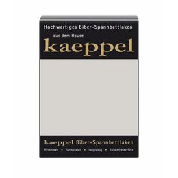 Spannbettlaken Kaeppel "Spannbettlaken Biber", silber, L:200cm, Biber, Obermaterial: 100% Baumwolle, Bettlaken, Spannbettlaken, 100% Baumwolle, kuschelig weich ideal f&uuml;r Winter