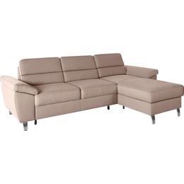 Sit & More Ecksofa SIT & MORE "Sorano L-Form", braun (macchiato), B:250cm H:88cm T:161cm, Sofas, Ecksofa, wahlweise mit Bettfunktion und Bettkasten