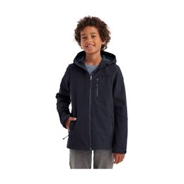 Softshelljacke Killtec "Jungen Softshelljacke", Jungen, Gr. 128, blau (navy), Oberseite: 100% Polyester;R&uuml;ckseite: 100% Polyester;Futter: 100% Polyester, Jacken Softshelljacke, Wasserabweisende Softshelljacke mit Fleece und verstellbaren Details