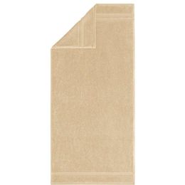Handt&uuml;cher Egeria "Manhatten Gold", beige (silt), B:50cm L:100cm, Frottier, Obermaterial: 100% Baumwolle, Handt&uuml;cher, Uni Programm mit Streifenbord&uuml;re, reine Baumwolle