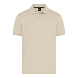 Poloshirt BOSS Green "Pio 2", Herren, Gr. M, light beige272, Jersey, Obermaterial: 100% Baumwolle, unifarben, regular fit normal, Rippstrickb&uuml;ndchen, Shirts Poloshirt