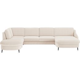 Sit & More Wohnlandschaft SIT & MORE "Soul U-Form", beige, B:356cm H:90cm T:239cm, 100% Polyester, Sofas, Wohnlandschaft, wahlweise mit Bettfunktion und Bettkasten oder Schubkasten