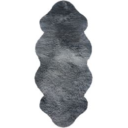 Fellteppich Heitmann Felle "Lammfell KK 1,5 - Premium Qualit&auml;t" Gr. 41, grau, B:68cm H:70mm L:140cm, Lammfell, Teppiche, Fellteppich, echtes Austral. Lammfell, besonders weich, auch ideal als Bettvorleger