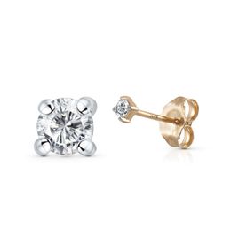 Paar Ohrstecker Diamonds by Ellen K. "585/- Gelbgold Brillant", gelb (gelb, wei&szlig;), Ohrringe, Damen, one-size, 0,1 P2 = erkennbare Einschl&uuml;sse, Gold