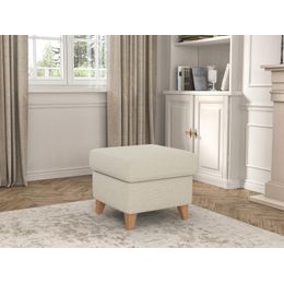 Sit & More Stauraumhocker SIT & MORE "Visby", beige (linen), B:58cm H:48cm, Hocker, Stauraum, auch erh&auml;ltlich mit Wasser zu reinigendem "Soft clean" Bezug
